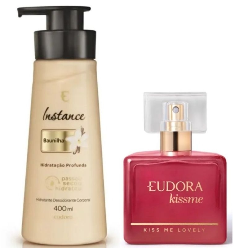 PERFUME KISS ME LOVELY E HIDRATANTE BAUNILHA INSTANCE EUDORA | Shopee ...