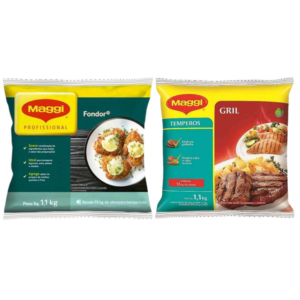 Combo Maggi Fondor + Maggi Grill 1,1kg | Shopee Brasil