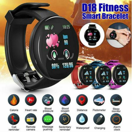 Relógio Smartwatch D18 | Shopee Brasil