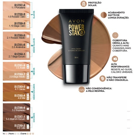 Base Líquida Avon Power Stay 30 ml escolha sua cor. | Shopee Brasil