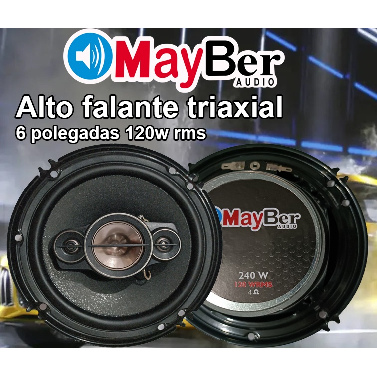 Alto Falante Triaxial Mayber Audio 6 Polegadas 120rms 240w | Shopee Brasil