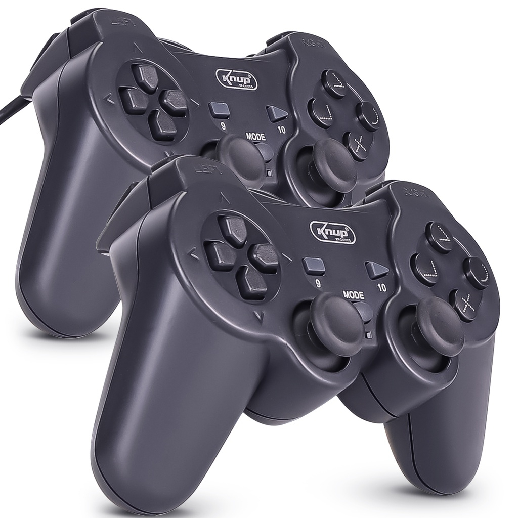 Kit 2 Controle Joystick Para Ps2 Black com Fio | Shopee Brasil