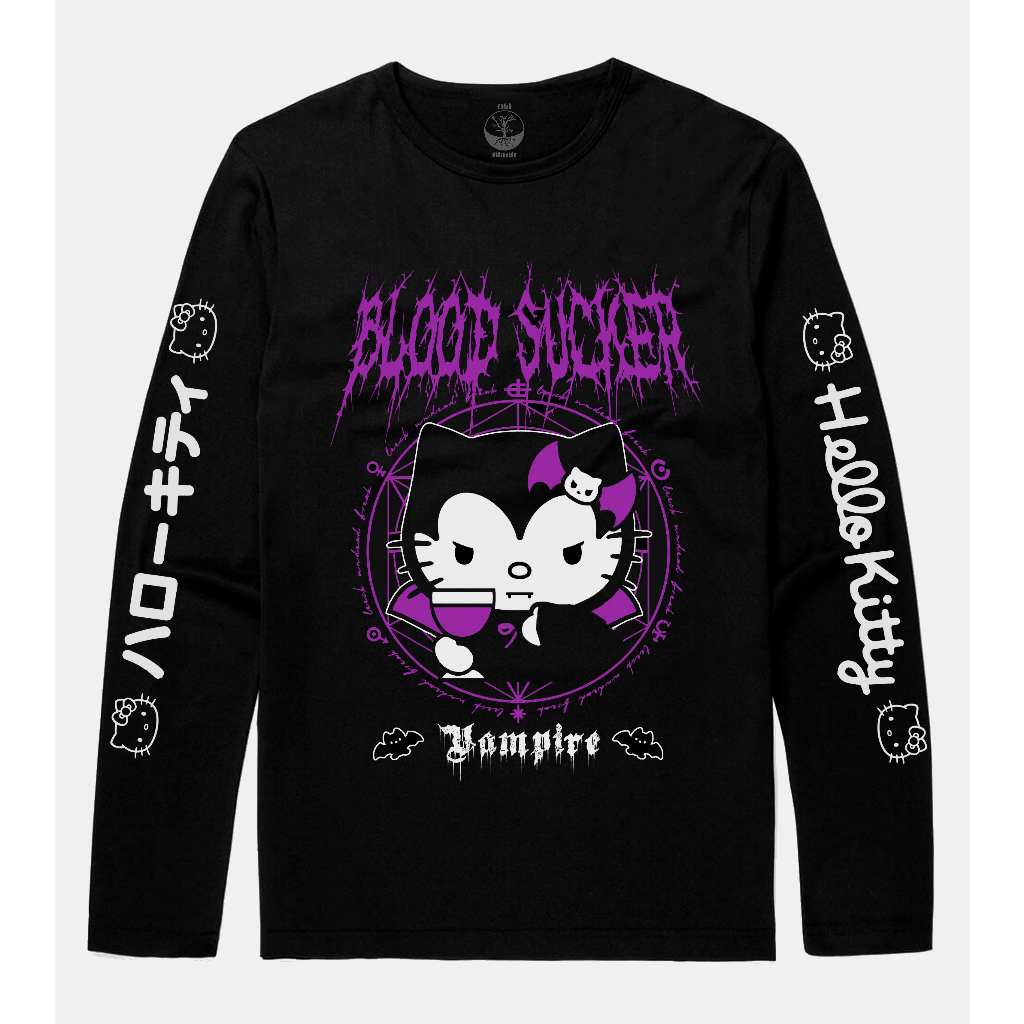 Camiseta Hello Kitty Vampire - Manga Longa | Shopee Brasil