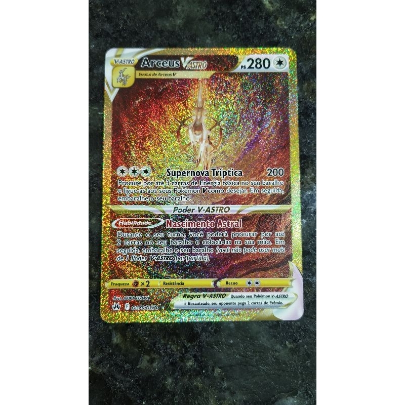 Arceus Gold Galeria de Galar (070/070) | Shopee Brasil