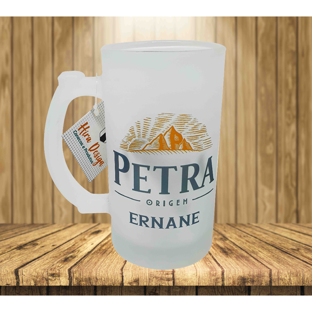 Caneca Vidro Chopp Cerveja Personalizada Petra | Shopee Brasil