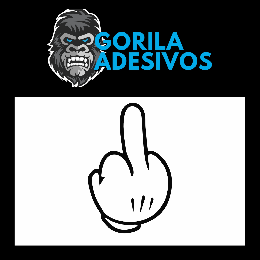 Adesivo Dedo do meio 12cm | Shopee Brasil