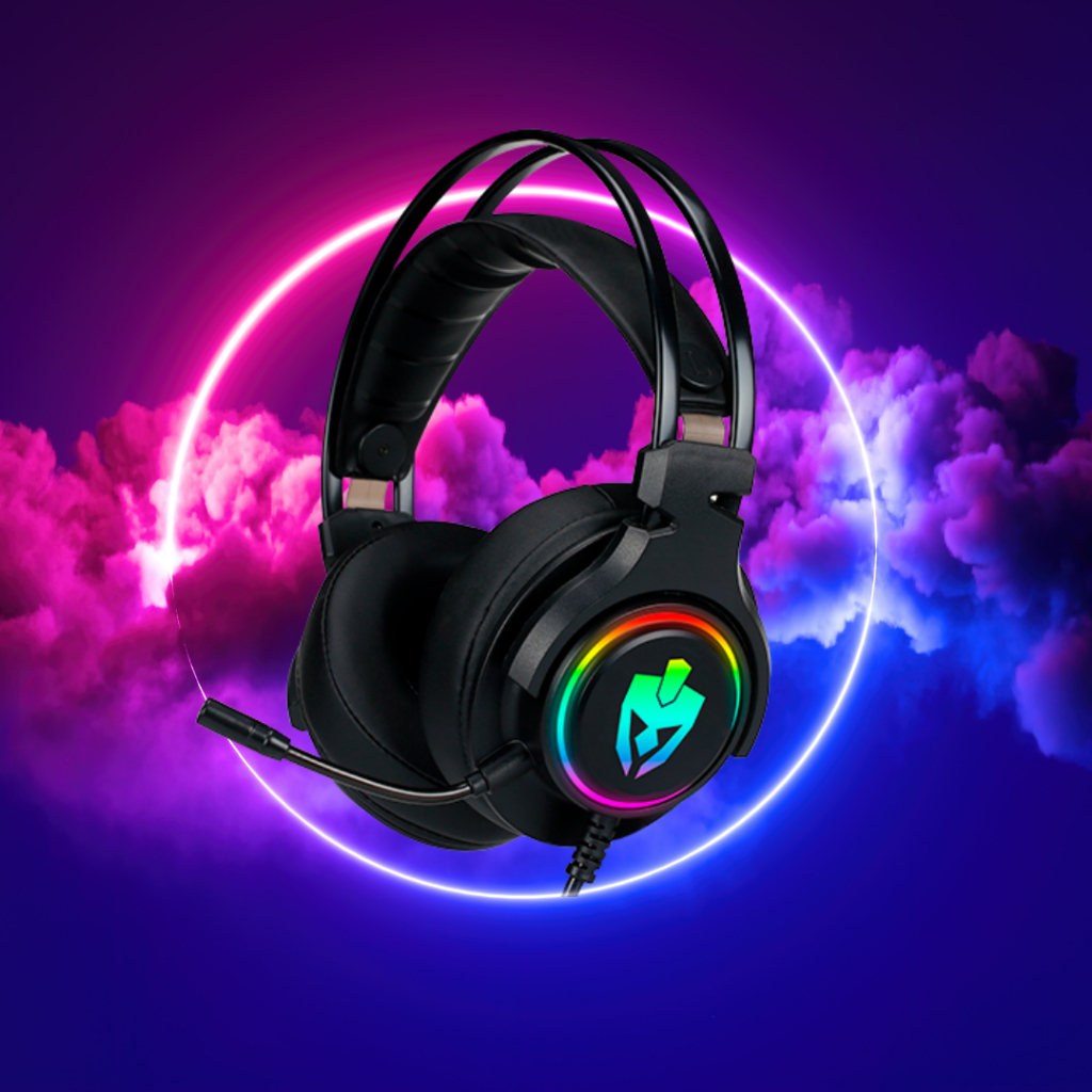 Fone de Ouvido Headset Gamer Pro Profissional USB Led Rainbow Surround ...