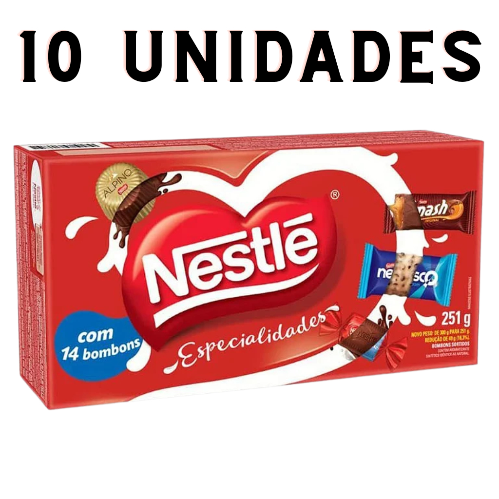 kit c/10 Caixa de bombom chocolate nestle variedades barato pascoa ...