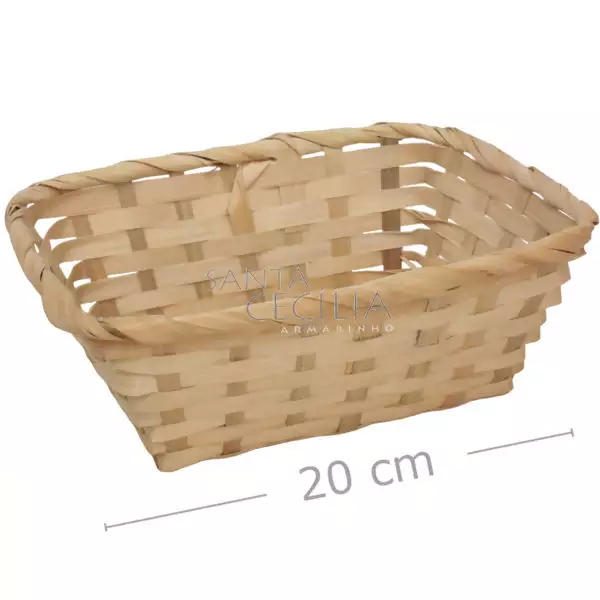 Cesta de Bambu Retangular Natural Ref. HS7458 | Shopee Brasil