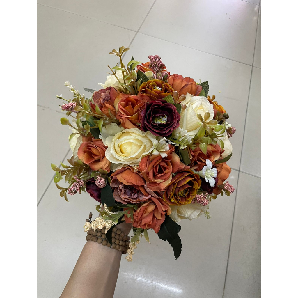 Buquê Artificial Para Casamento já montado ideal. | Shopee Brasil