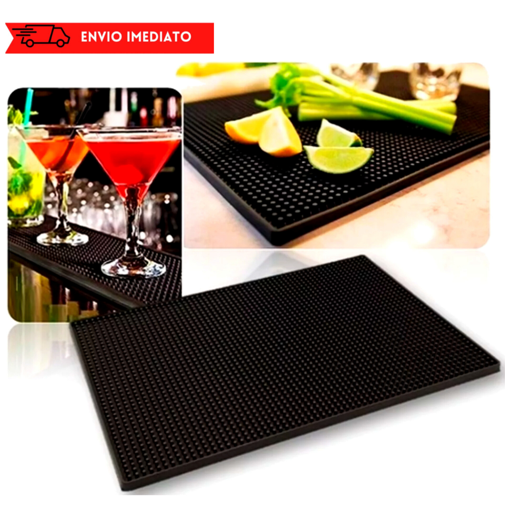 Tapete Barman Bar Mat Escorredor Porta Copo Drinks 30x45 | Shopee Brasil