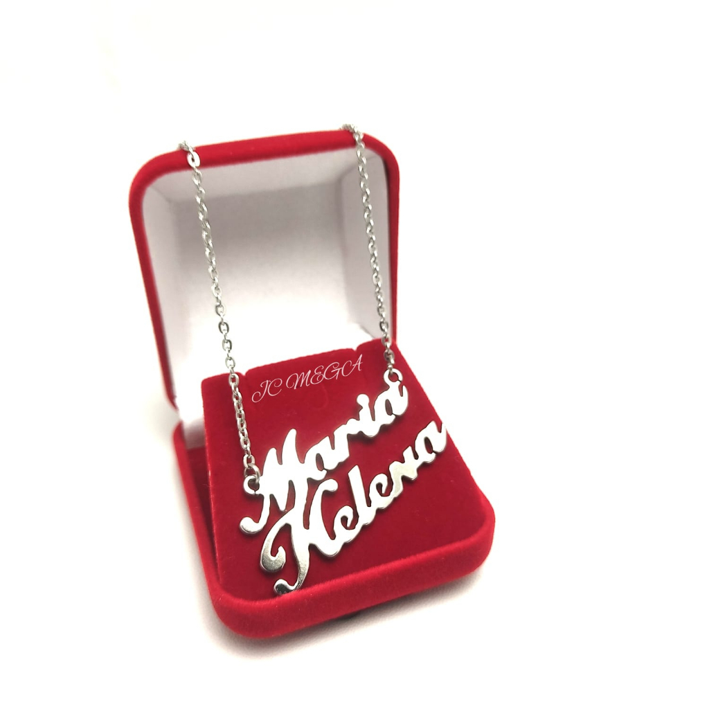 Colar Personalizado de Nome Maria Helena Aço inox + Caixinha | Shopee ...