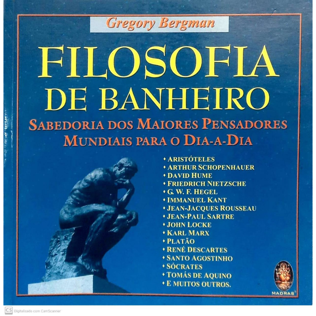 Livro Filosofia de banheiro Gregory Berman Madras | Shopee Brasil