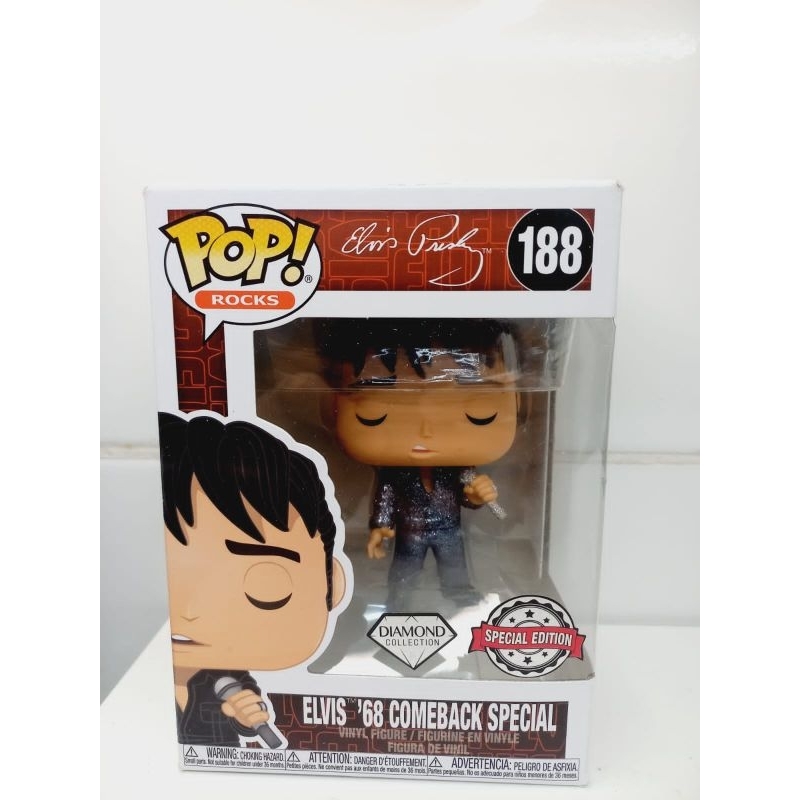 Funko Pop Rocks Elvis Presley 68 Comeback Special 188 Original | Shopee ...