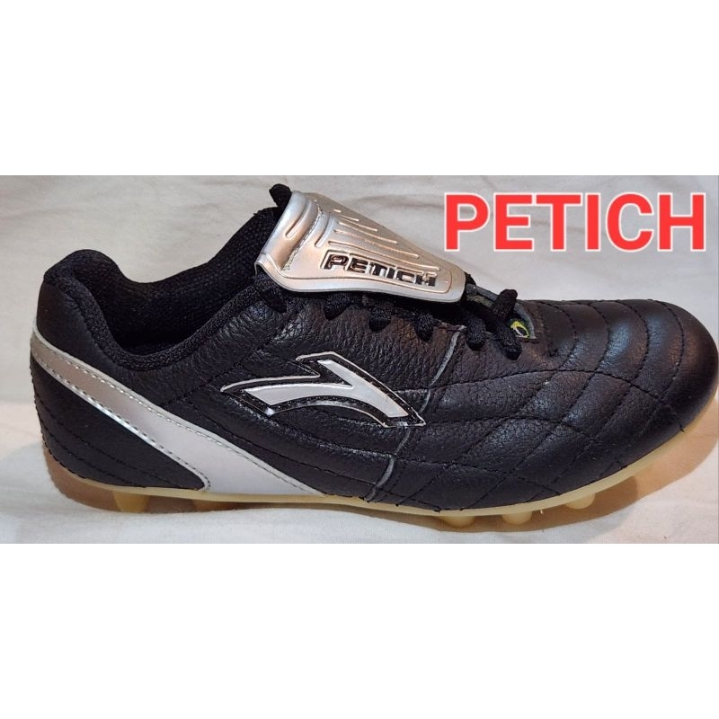 Chuteira Petich infantil cravo couro costurada campo | Shopee Brasil