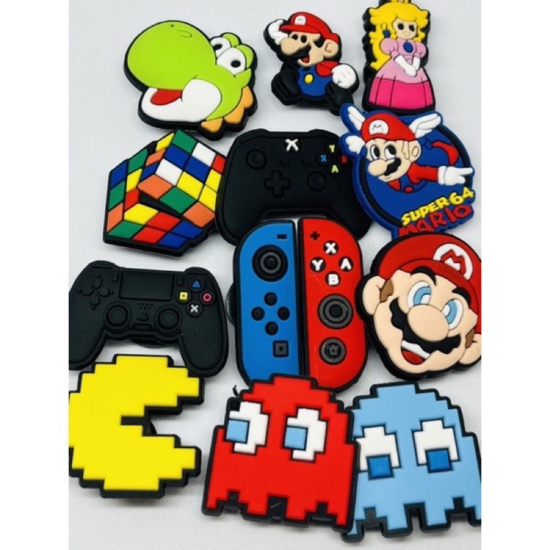 Jibbitz enfeite Pim para crocs e babuche PACMAN JOGOS MÁRIO AMOUNG ...