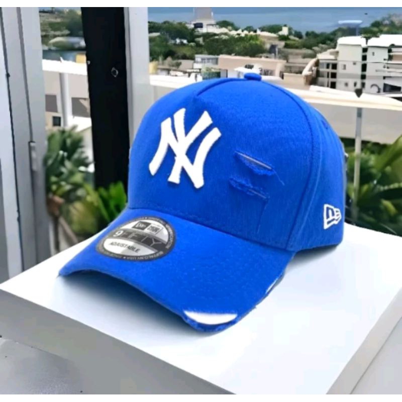 Boné New York azul aba curva NY | Shopee Brasil