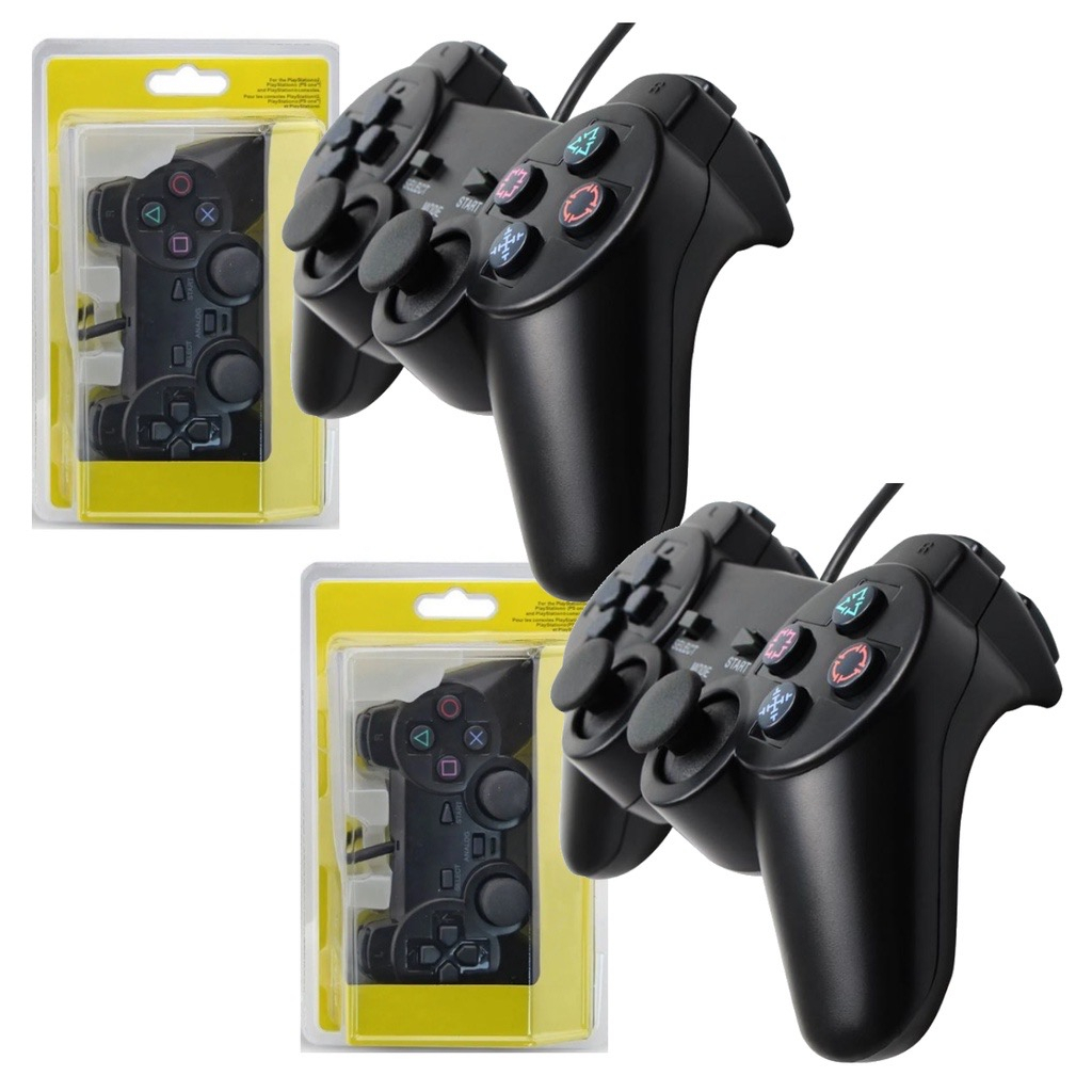 Controle Para Ps2 Joystick Console Analógico Com Fio | Shopee Brasil