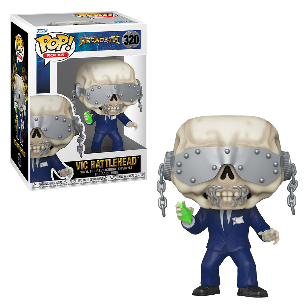 FUNKO POP ROCKS MEGADETH - VIC RATTLEHEAD 320 NOVO ORIGINAL | Shopee Brasil