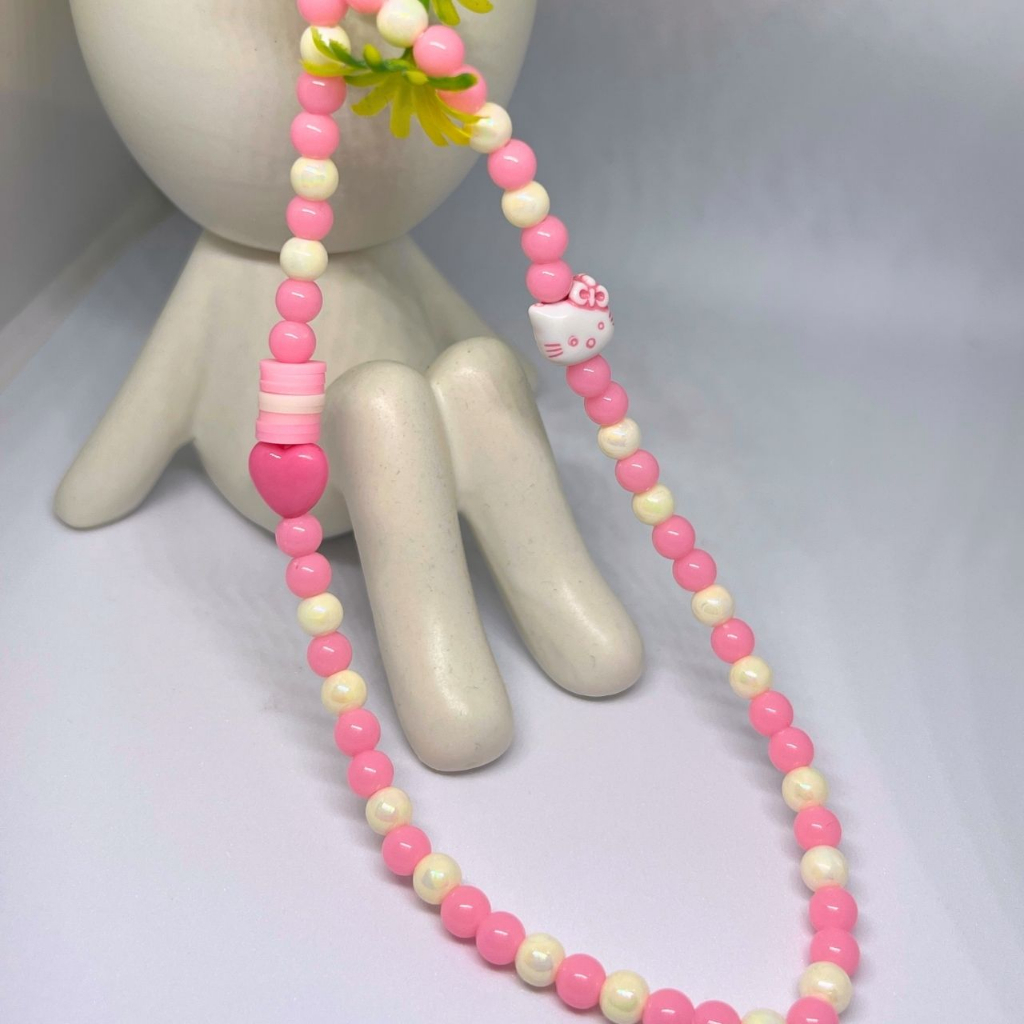 Lindo Phone Strap Rosa bebê Hello Kitty | Salva Celular Rosa | Shopee ...