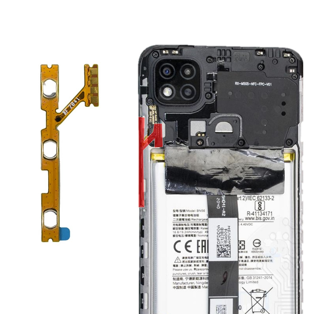 Flex Botão Power e Volume Redmi 9A 9C 9i Cabo Flat | Shopee Brasil