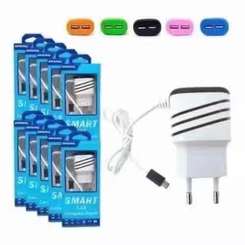 Carregador Turbo Celular Ultra rápido 3.1 V8 Micro Usb 2 Entrada Usbp ...