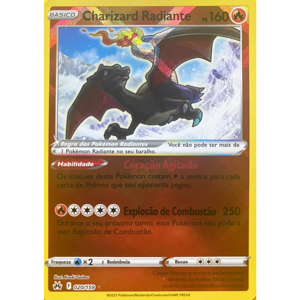 Carta Charizard Radiante Realeza Absoluta Pokemon TCG | Shopee Brasil
