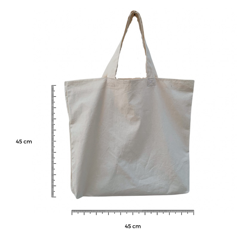 bolsa sacola ecobag 45x45 cm 100% algodão cru lisa simples reutilizável ecológica | Shopee Brasil