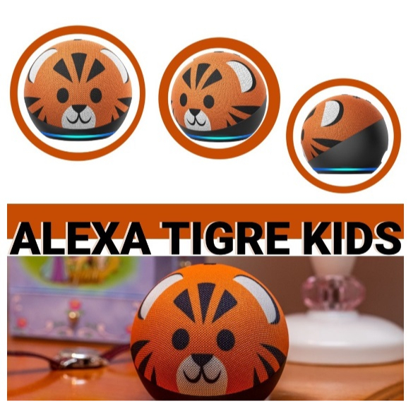 Speaker Amazon Echo Dot infantil EDIÇAO - TIGRE - PANDA - com Alexa ...