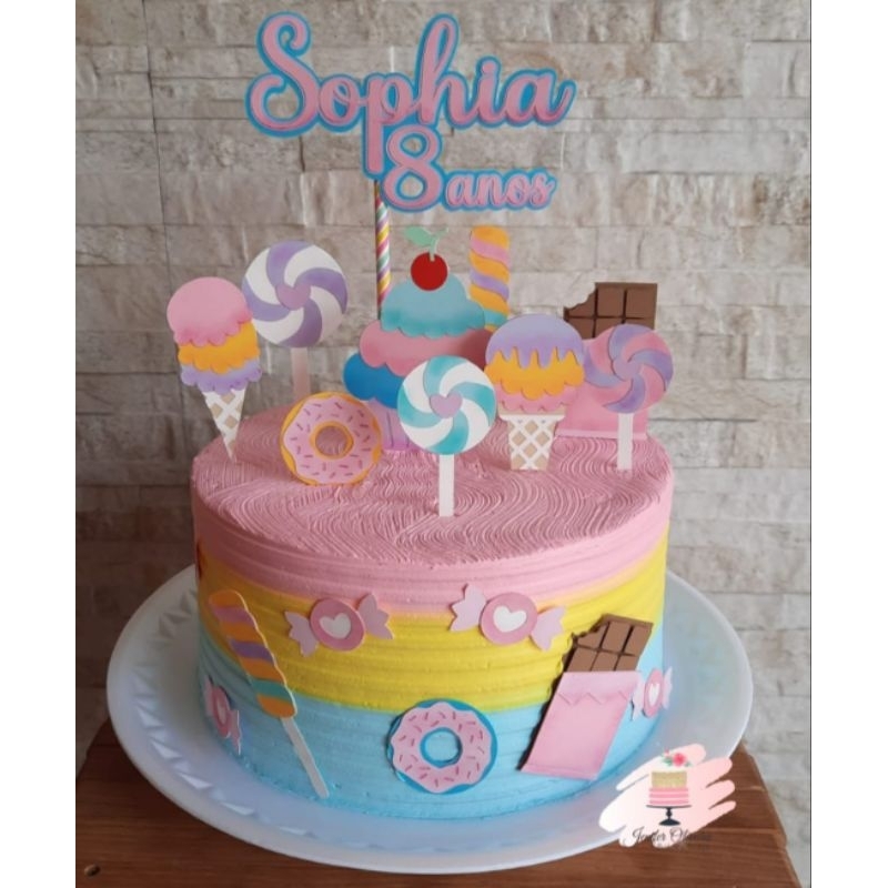 Topo/Topper de bolo Doceria Confeiteira | Shopee Brasil