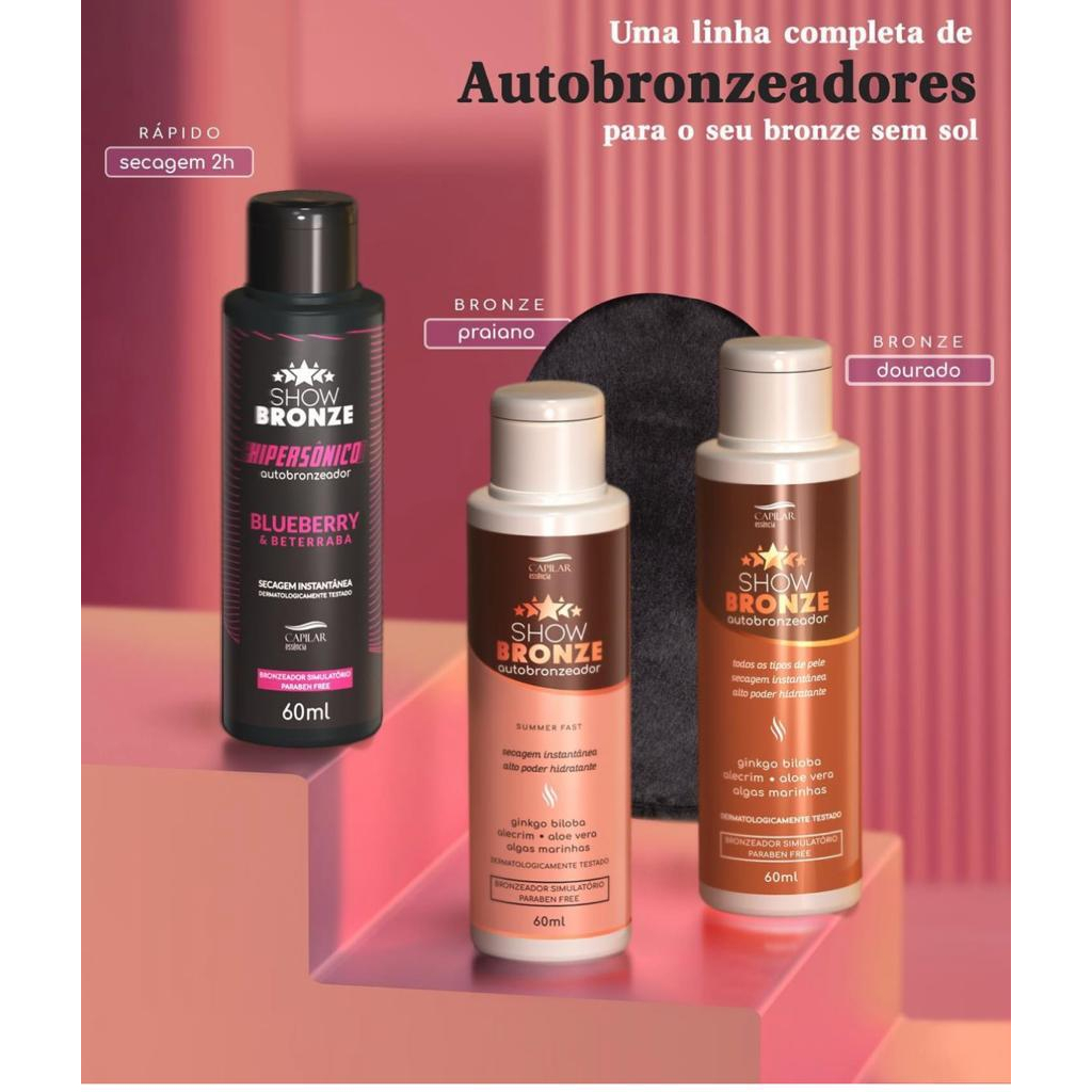 Auto bronzeador Sem Sol Show Bronze 60ml - Escolha o seu | Shopee Brasil