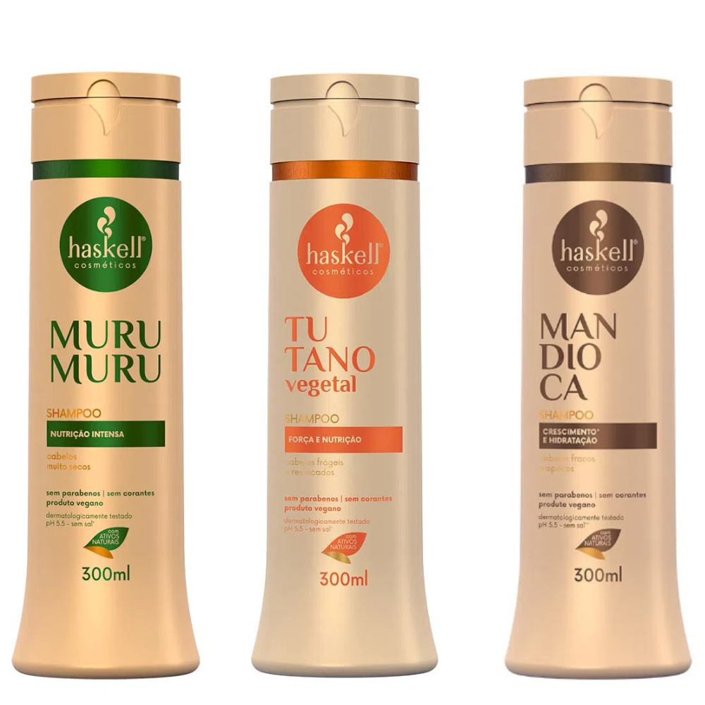 Haskell Cavalo Forte/Mandioca/Murumuru/Tutano Shampoo | Shopee Brasil
