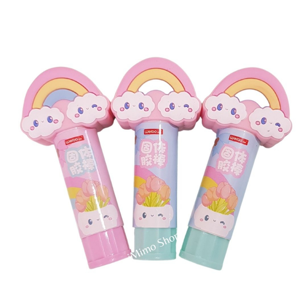 Cola Bastão Arco Íris Papelaria Fofa Kawaii | Shopee Brasil