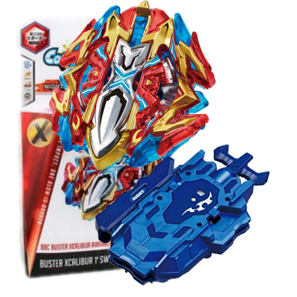 Beyblade Burst B120 Buster Xcalibur Com Lancador Lr de Corda | Shopee ...