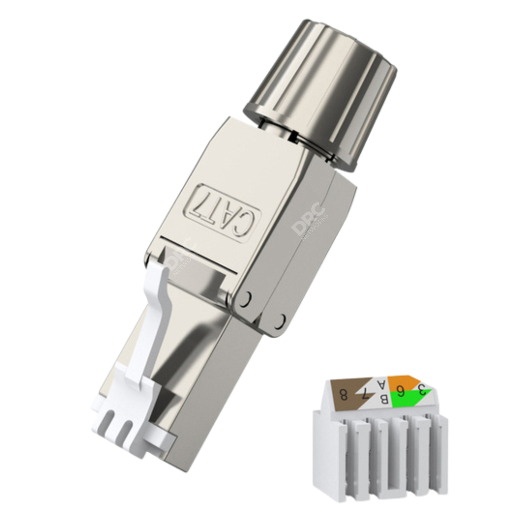 Conector Rj45 Cat7 Industrial Conector Campo Blindado 10gbps CAT7 CAT6A Rj45 Connector Plug ...