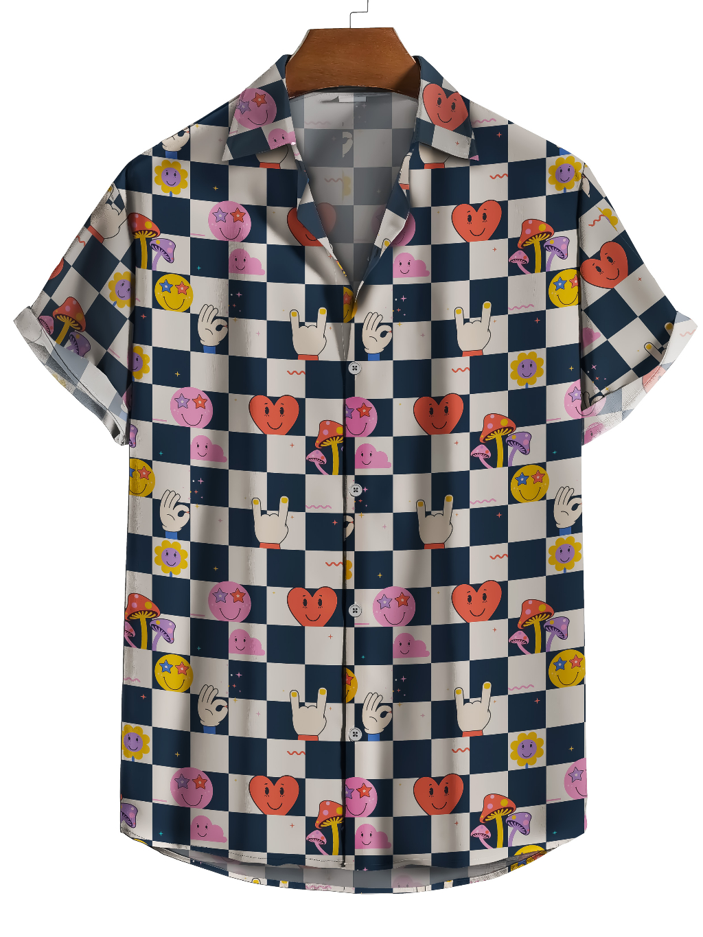 Camisa xadrez quadriculada psicodélica [Ref-186] | Shopee Brasil