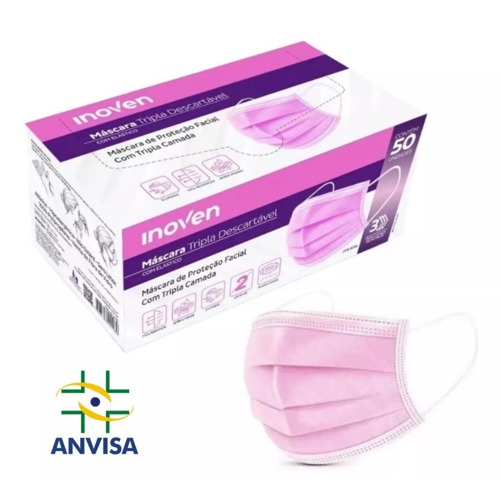 Mascara Descartável Rosa Clara | Shopee Brasil