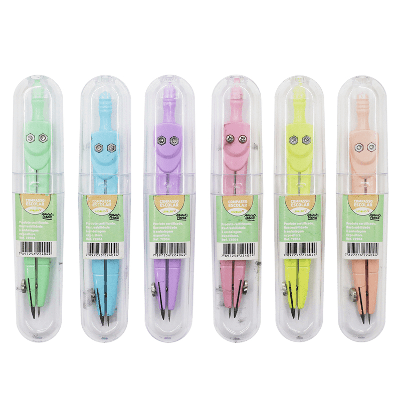 Compasso Escolar Pastel Trend | Shopee Brasil