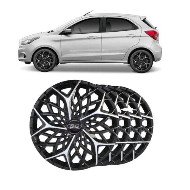 Calota Aro 14 Fiesta Ka Focus Ford x4 | Shopee Brasil