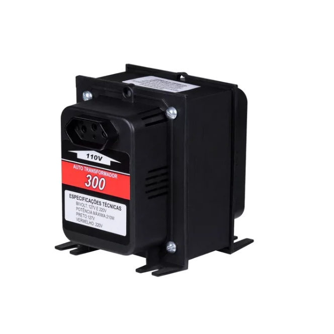 Auto Transformador De Energia 300va (210w) Converte 127v p/ 220v e 220v p/ 127v | Shopee Brasil