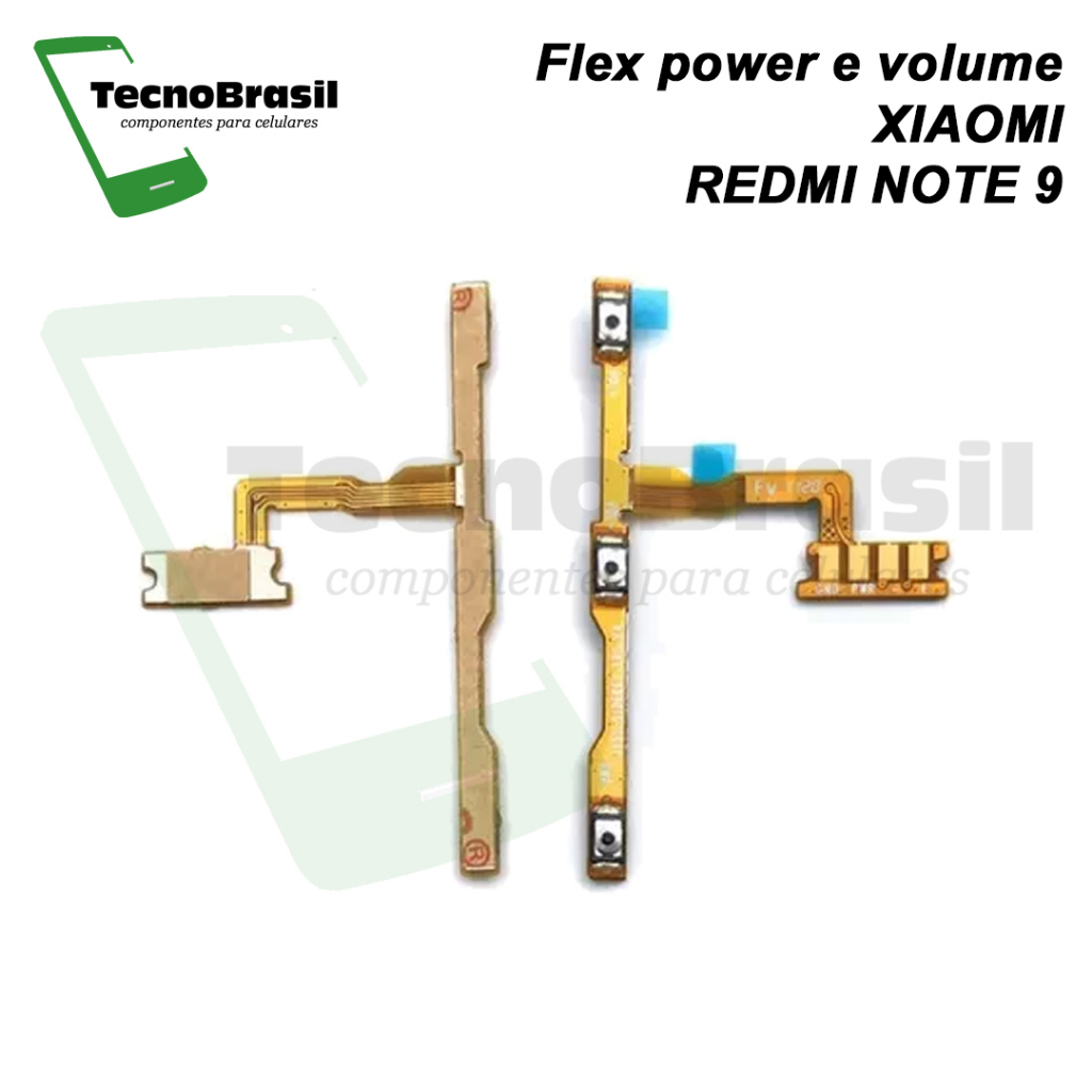 Flex power e volume celular XIAOMI modelo REDMI NOTE 9 | Shopee Brasil