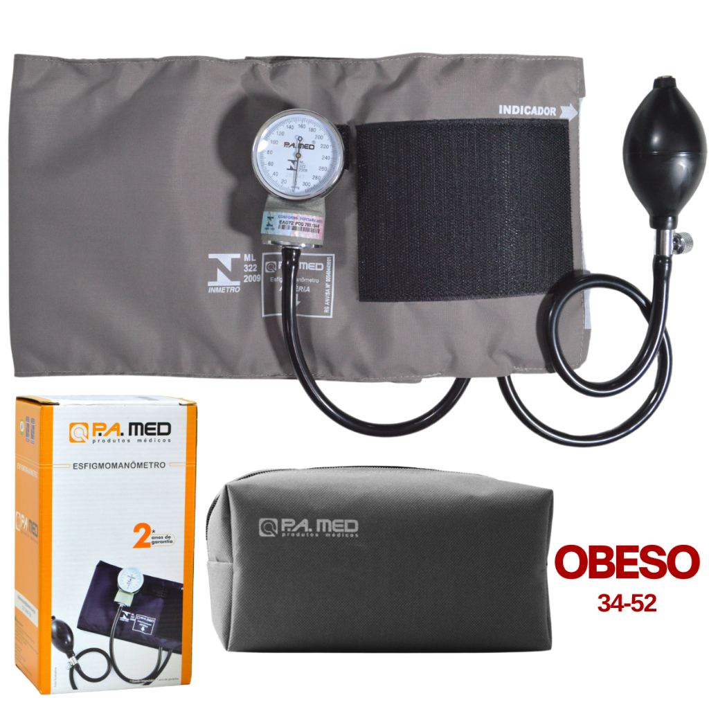 Aparelho de Pressao Arterial Esfigmomanometro Aneroide Adulto Grande ...