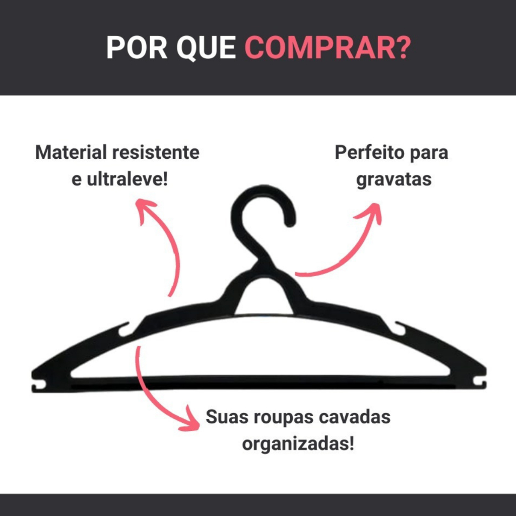 Cabide Adulto Preto Resistente Envio Imediato. | Shopee Brasil