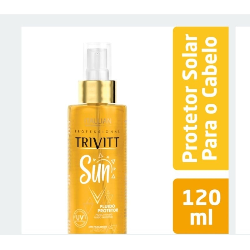 PROTETOR SOLAR para cabelos TRIVITT SUN 120ML | Shopee Brasil