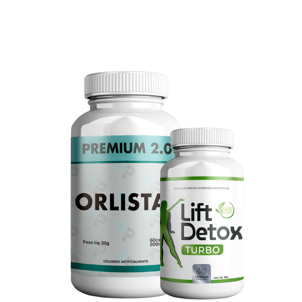 Orlistat Premium 2.0 e Detox Lift Turbo Suplemento Alimentar - 60Caps ...