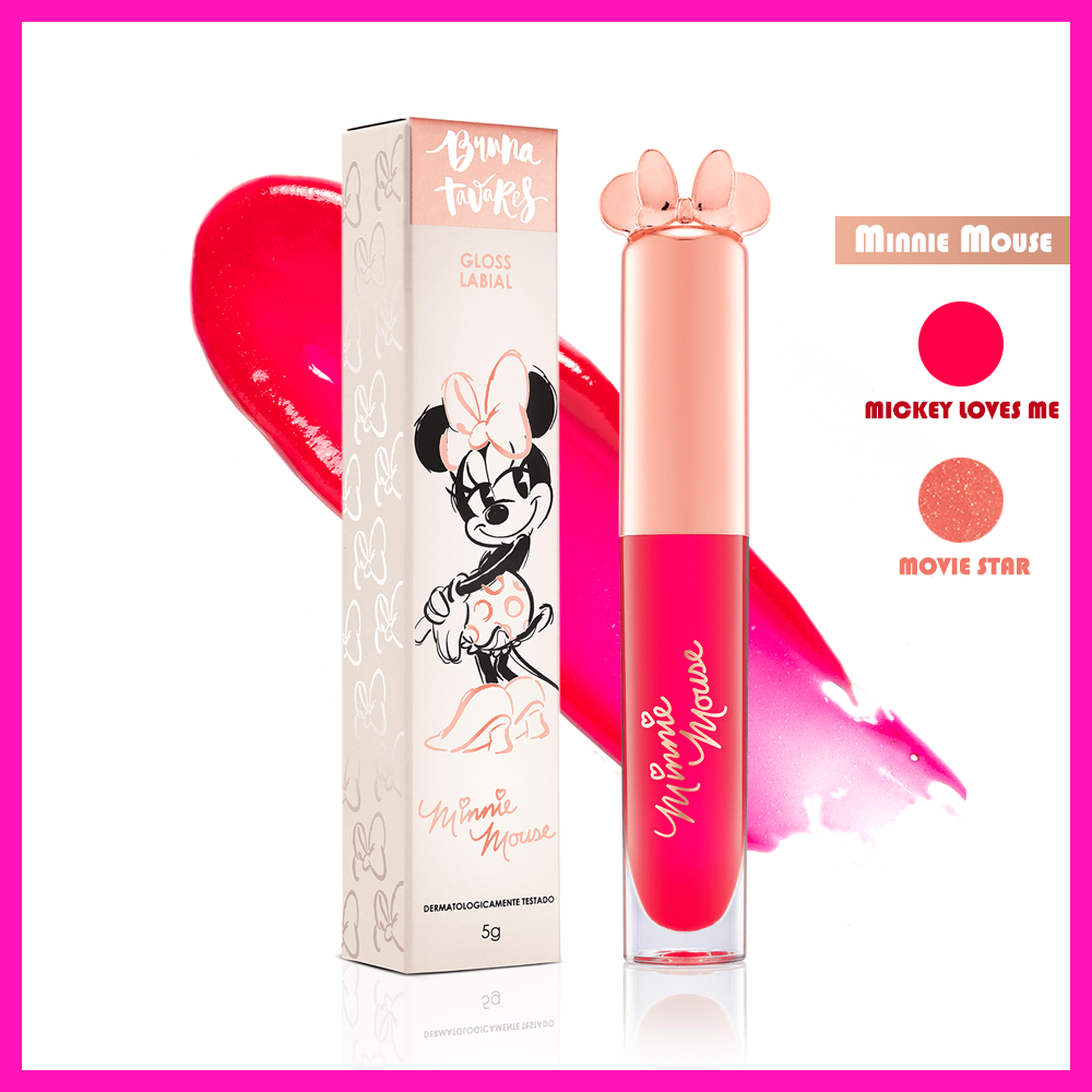 Bruna Tavares BT Minnie Mouse Gloss (Textura Glossy Fina e Confortável ...