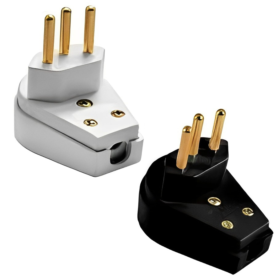 Kit c/ 10 Peças Plug Pino Macho Gigante 2p+t Preto e Branco 10A e 20A ...