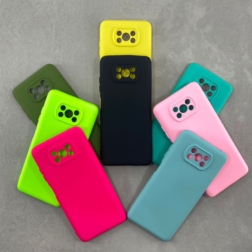 Capa Xiaomi Poco X3 / X3 Pro Silicone Aveludada Protege Câmera Colorida Capinha Anti Impacto ...