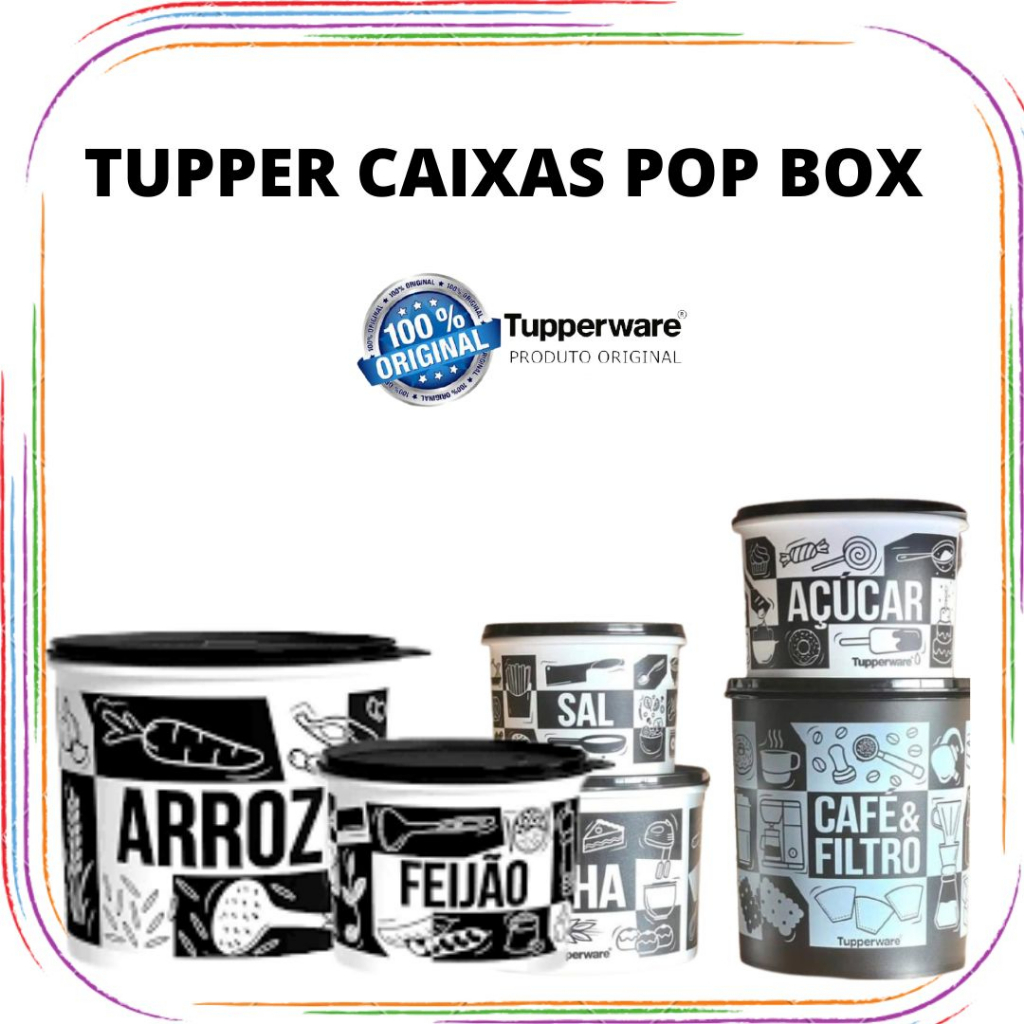Tupperware Tupper Caixa Pop Box Armazenagem (Nova PB) | Shopee Brasil