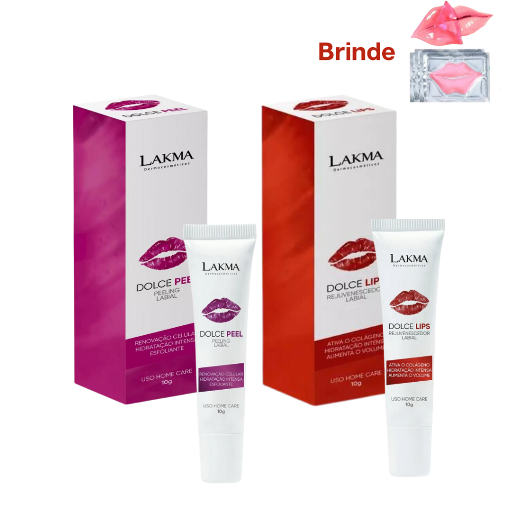 Lakma Kit Dolce Lips Rejuvenecedor Labial + Peeling Labial | Shopee Brasil